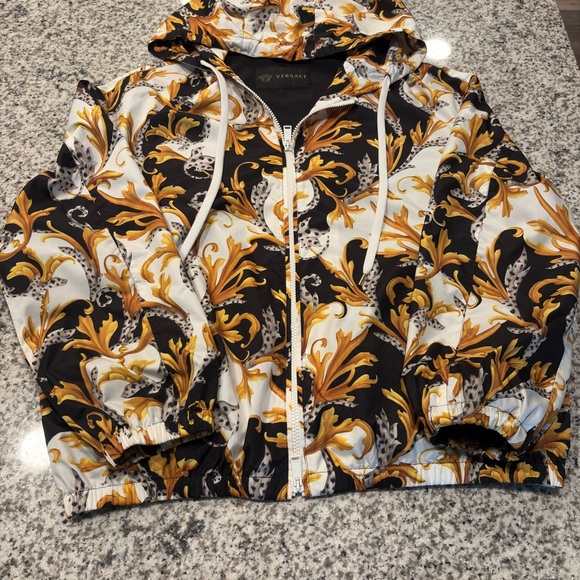 Versace | Jackets & Coats | Versace Black And Gold Utility Jacket ...